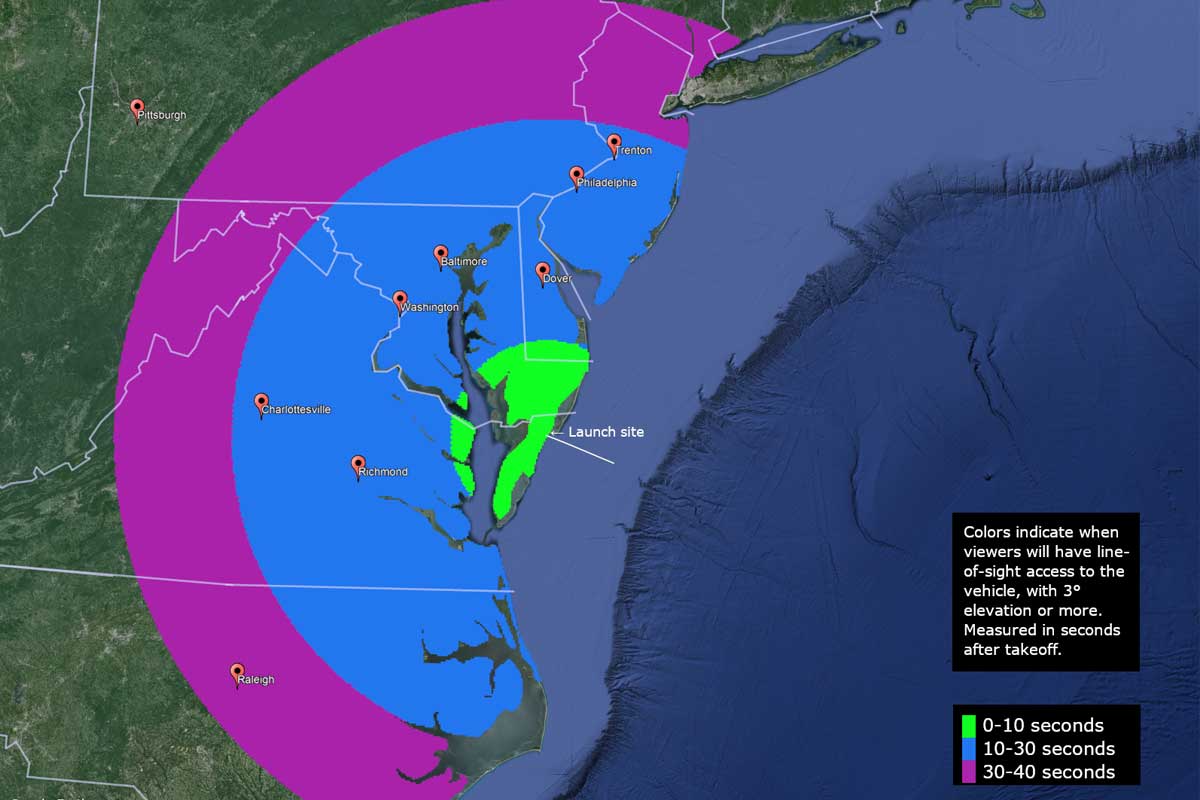 Rocket Launch May Be Seen in NoVA This Week