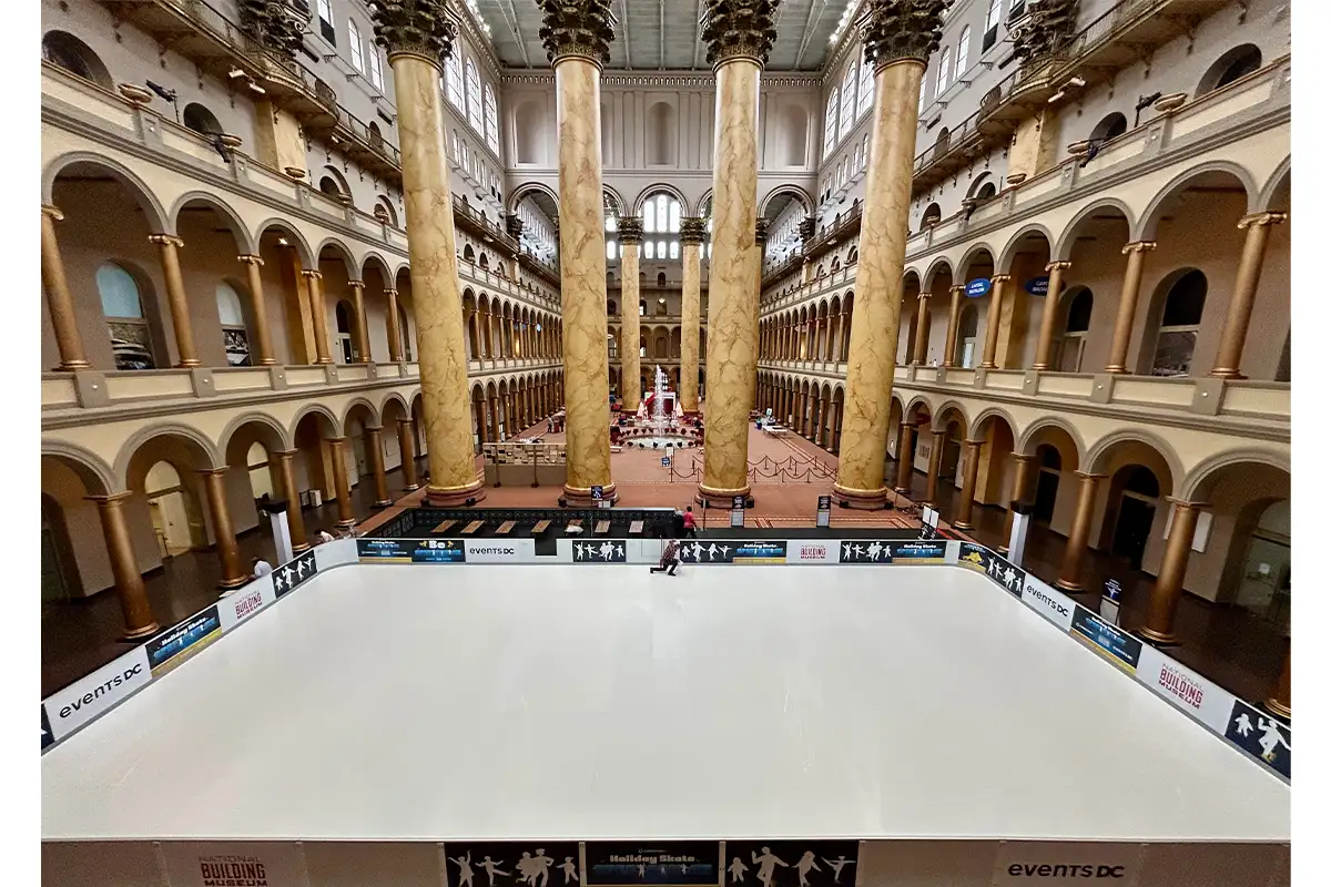 Free Indoor Ice Skating Rink Opens in National Building Museum