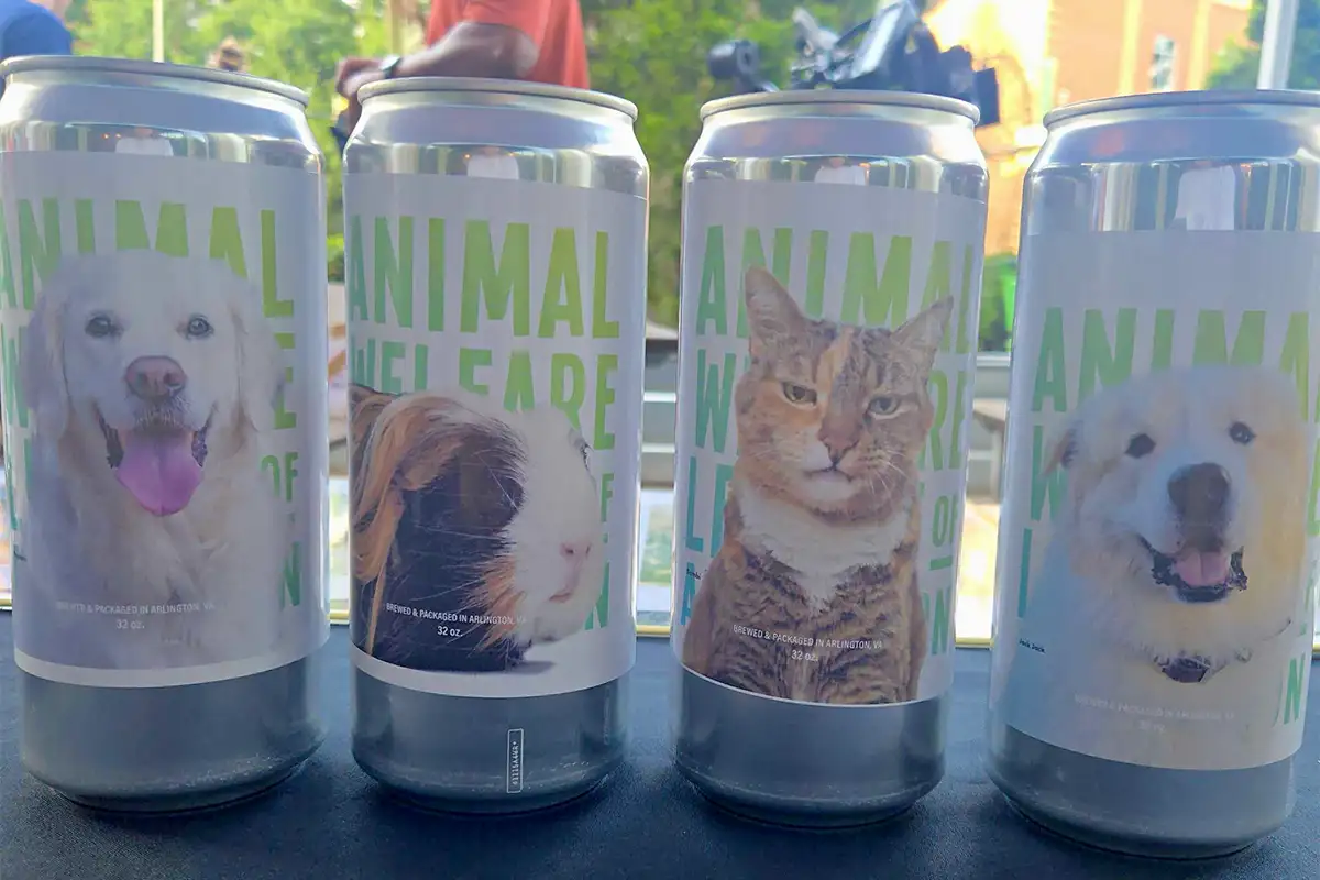 Animal Welfare League of Arlington Unveils Pet Beer Cans