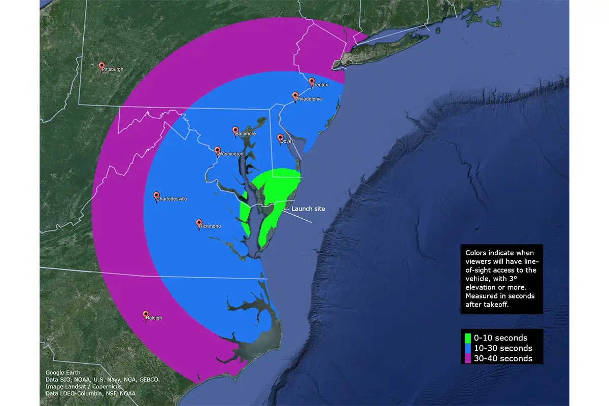 NASA Rocket Launches Could Be Visible from Northern Virginia Tonight